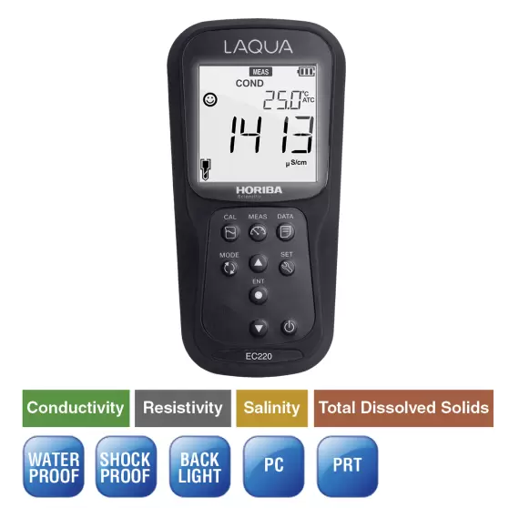 Horiba Laqua EC220 Handheld Water Quality Meter Only